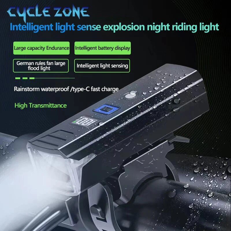 Велофонарь Cycle Zone, Digital Display, USB-C — фото 1
