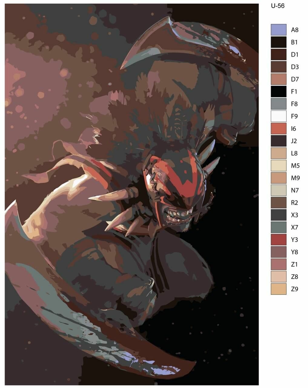Картина по номерам U-56 "Игра Dota. Blood seeker", 50x70 см