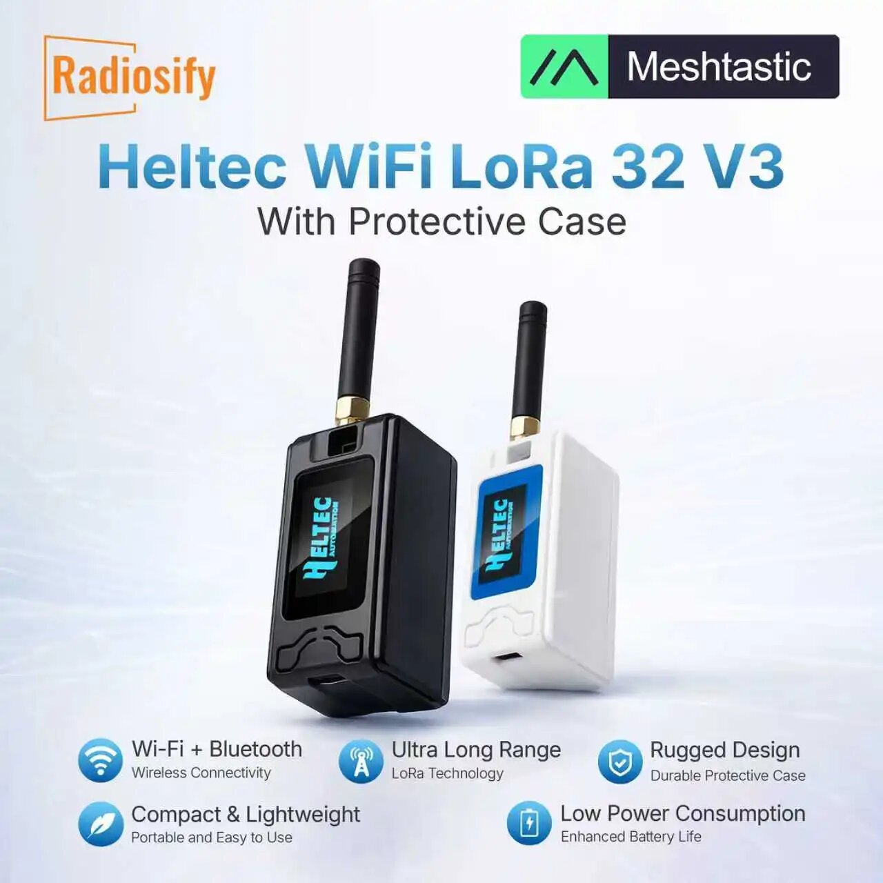 Heltec V3 LoRa 32 с корпусом, White — фото 1