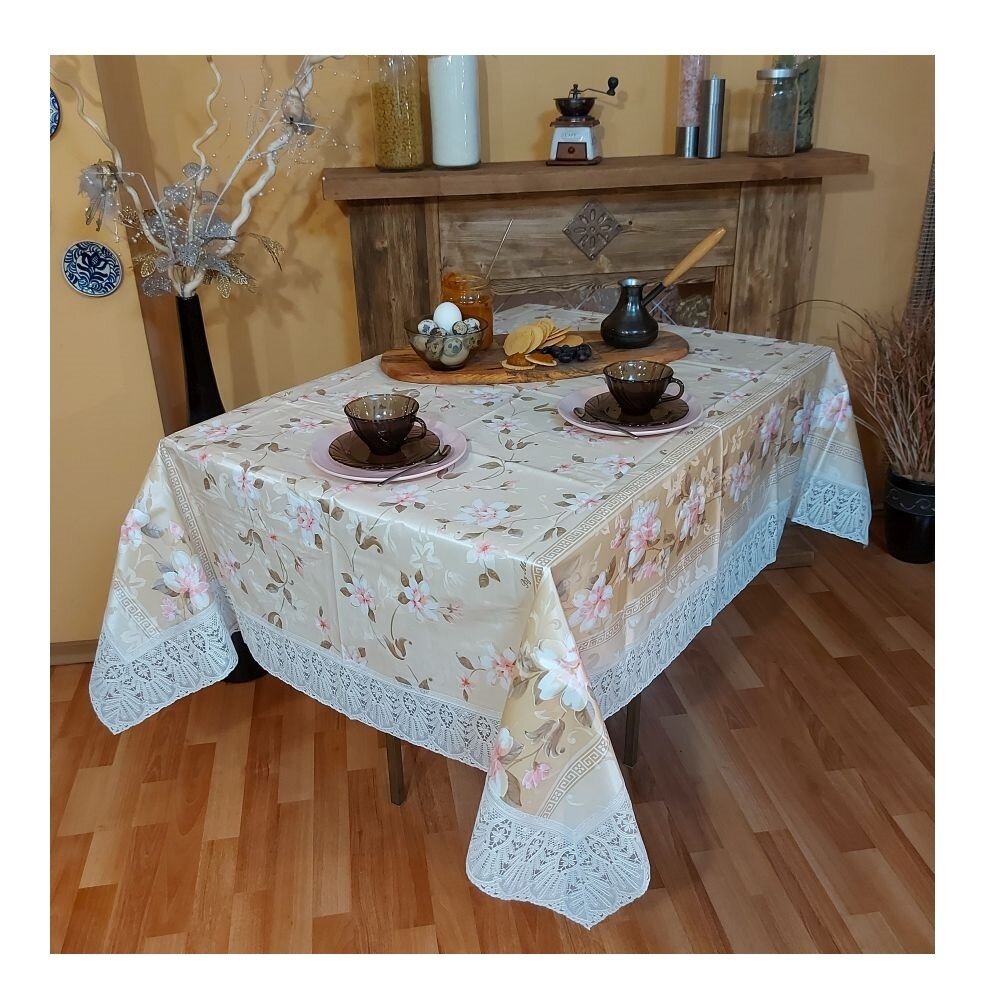 Скатерть прямоугольная Meiwa FPLUS-185 132x178 cm WH/BE