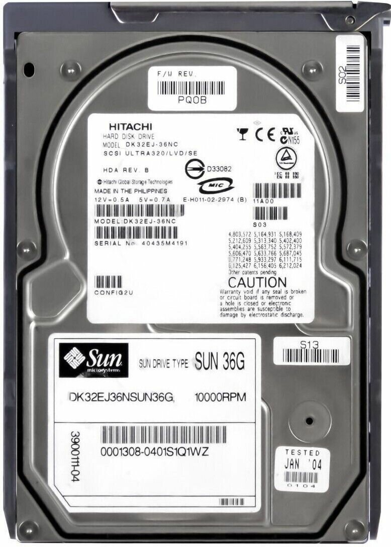 Жесткий диск Sun DK32EJ36NSUN36G DK32EJ-36NC 36GB 10000 rpm SCSI (80 pin) 3.5" HDD. Товар уцененный