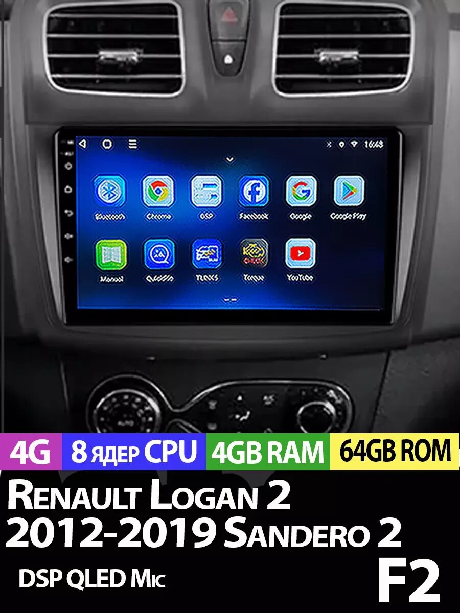 Магнитола TS18 PRO Renault Logan 2 2012-2019 Sandero 2 4/64