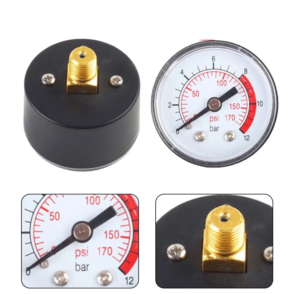 Манометр пневматический черный 0-170 PSI