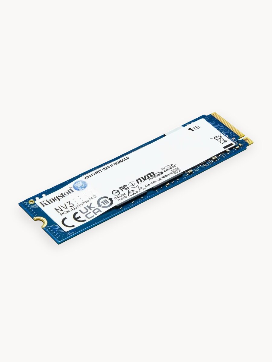 SSD накопитель Kingston NV3 SNV3S/1000G 1ТБ, M.2 2280, PCIe 4.0 x4, NVMe, M.2
