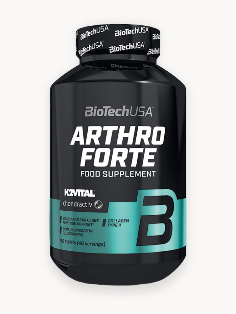 Глюкозамин хондроитин + МСМ для суставов и связок / BioTechUSA Arthro Forte / 120 таб.