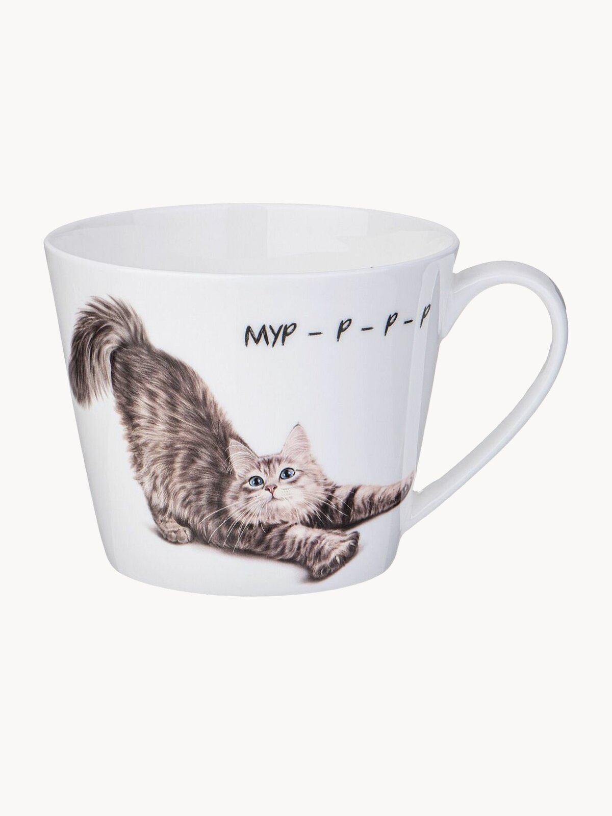 Кружка Lefard "Бери кота" объем: 450 мл, для кофе и чая, фарфор