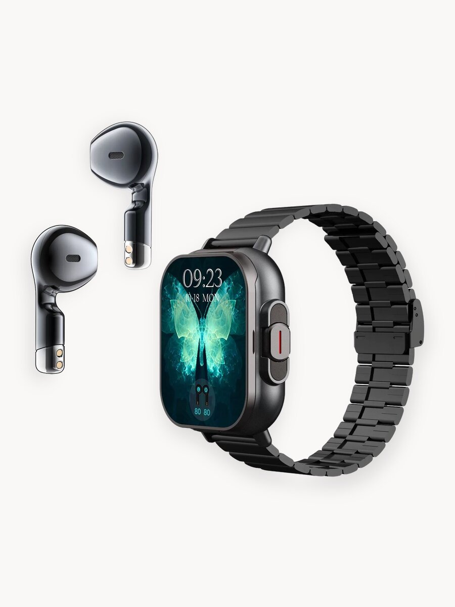 Смарт часы с наушниками, общие для женщин и мужчин, фитнес-трекер, NFC