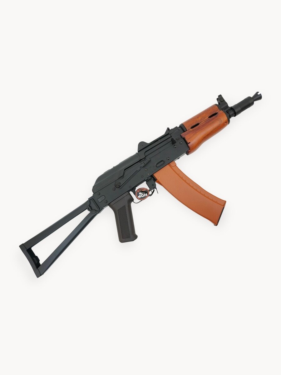 Страйкбольный автомат Cyma АКС-74У, деревянное цевье (CM.045A)