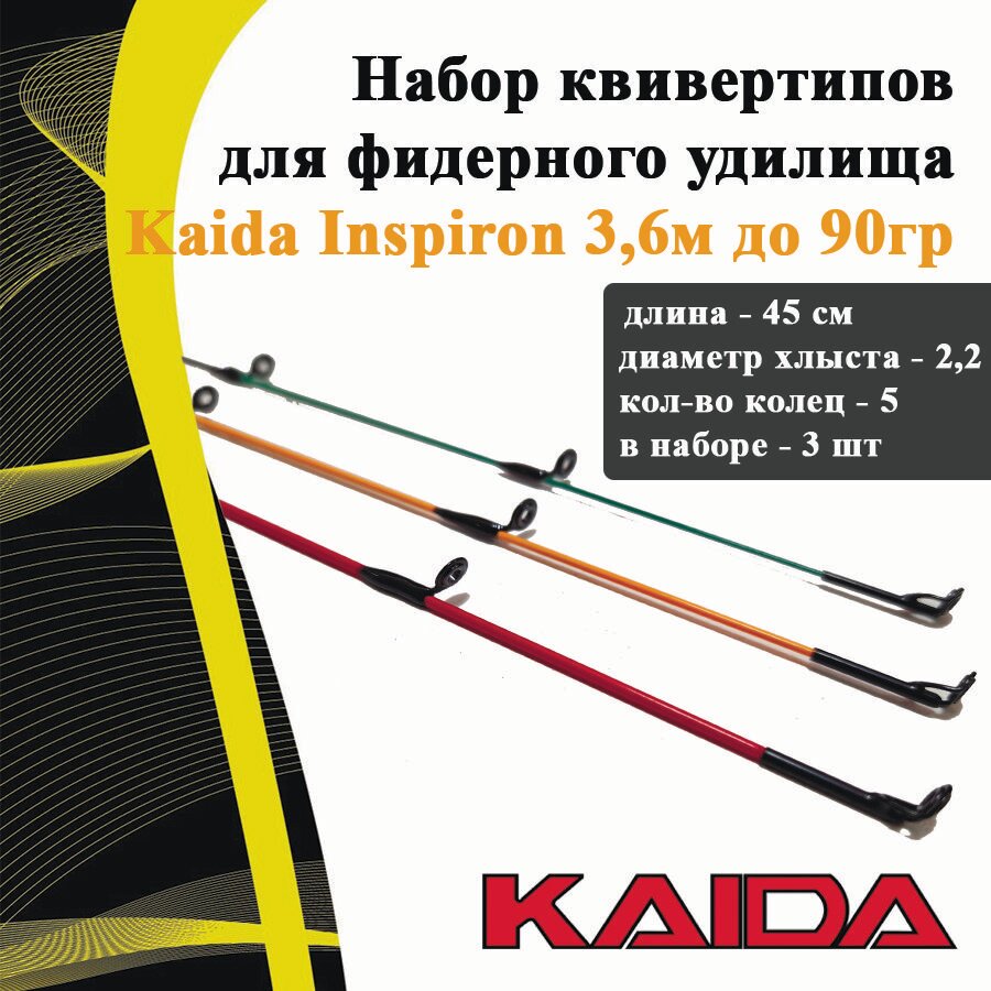 Набор квивертипов для фидерного удилища KAIDA 138-360