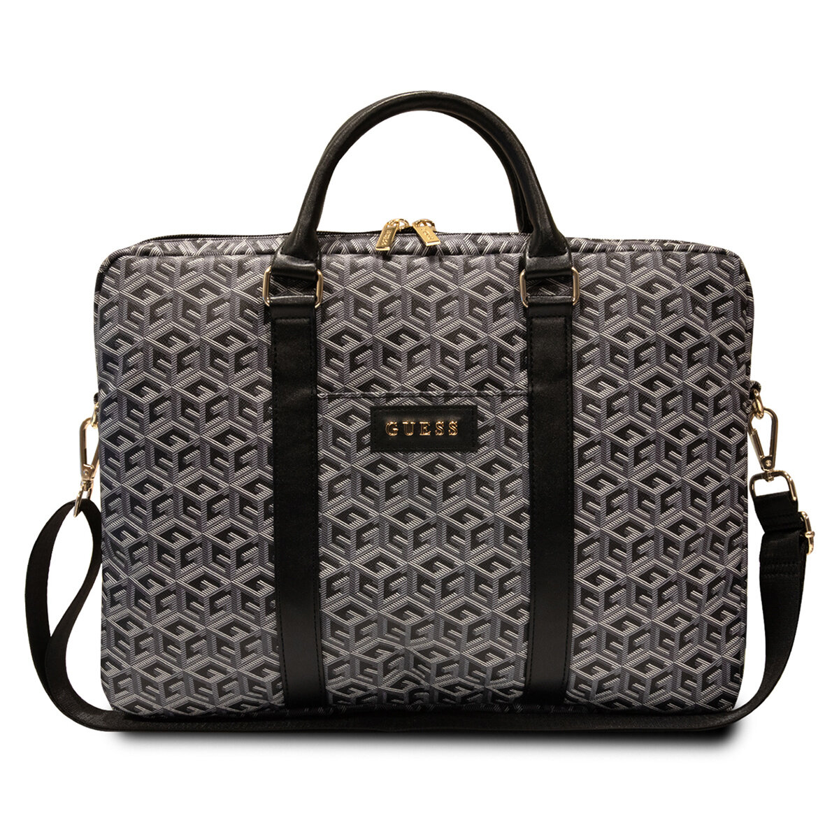 Guess сумка для ноутбуков 15-16 дюймов, G CUBE Bag из кожи PU, черная