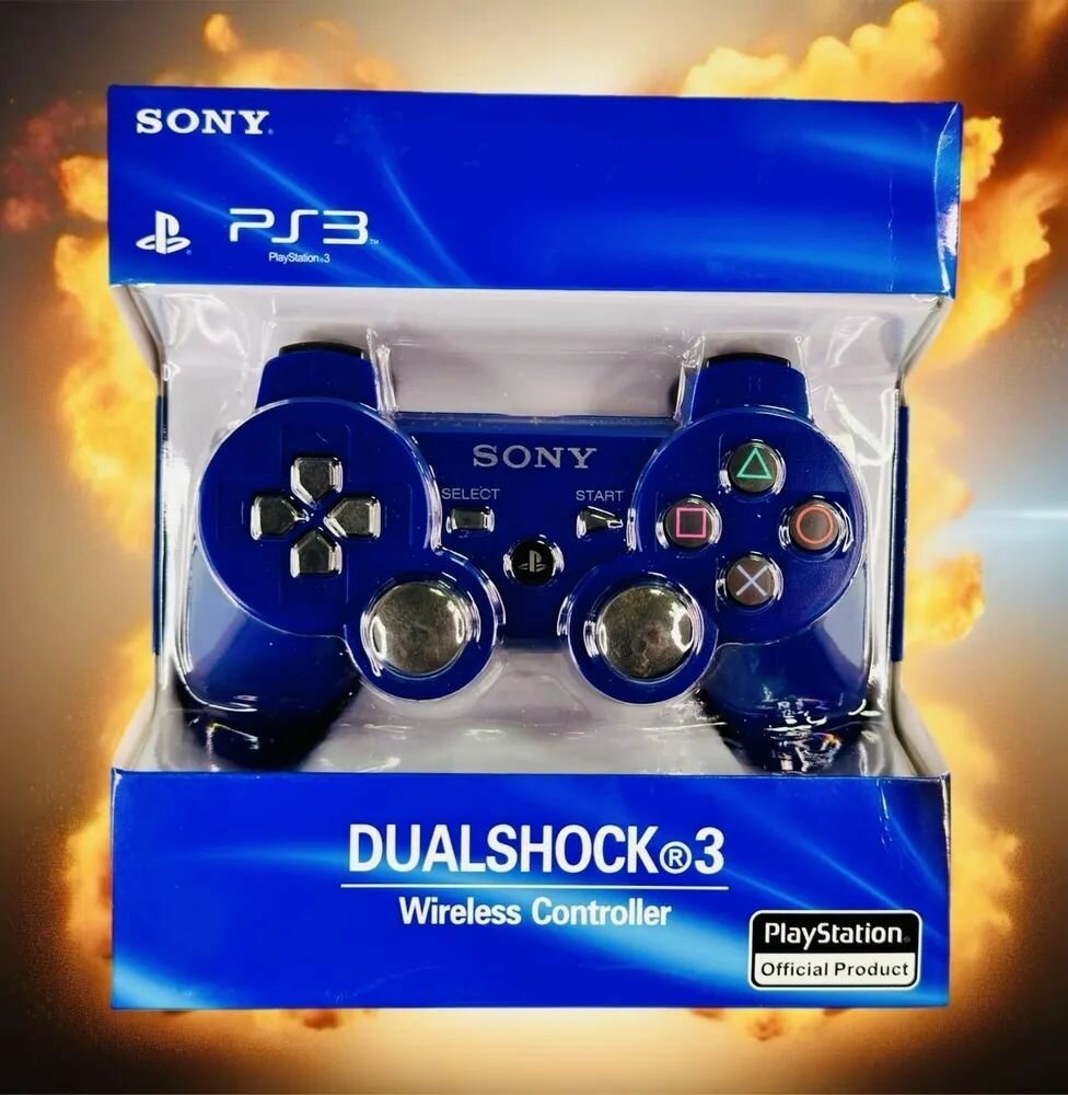 Геймпад PS3, Беспроводной Джойстик для РS/ПК/Смартфон/Ноутбук, Синий