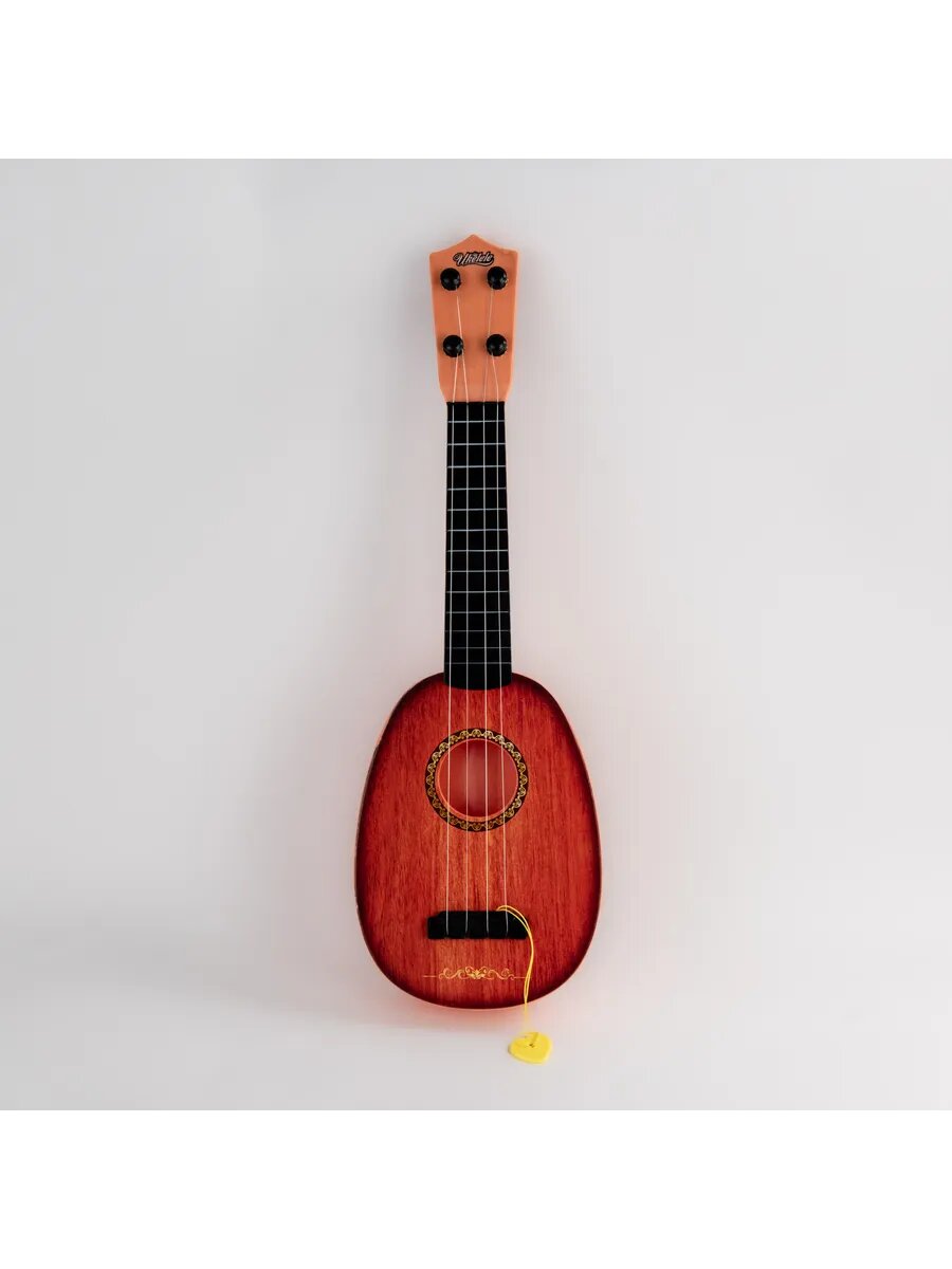 Музыкальная игрушка "Детская гитара", пластик, 4 струны, с медиатором, от 3 лет