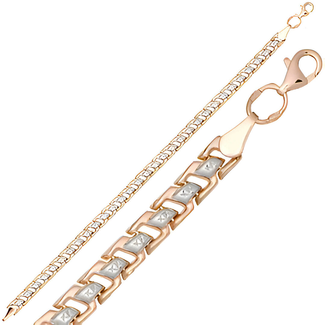 Глидерный браслет, красное золото, 585 проба