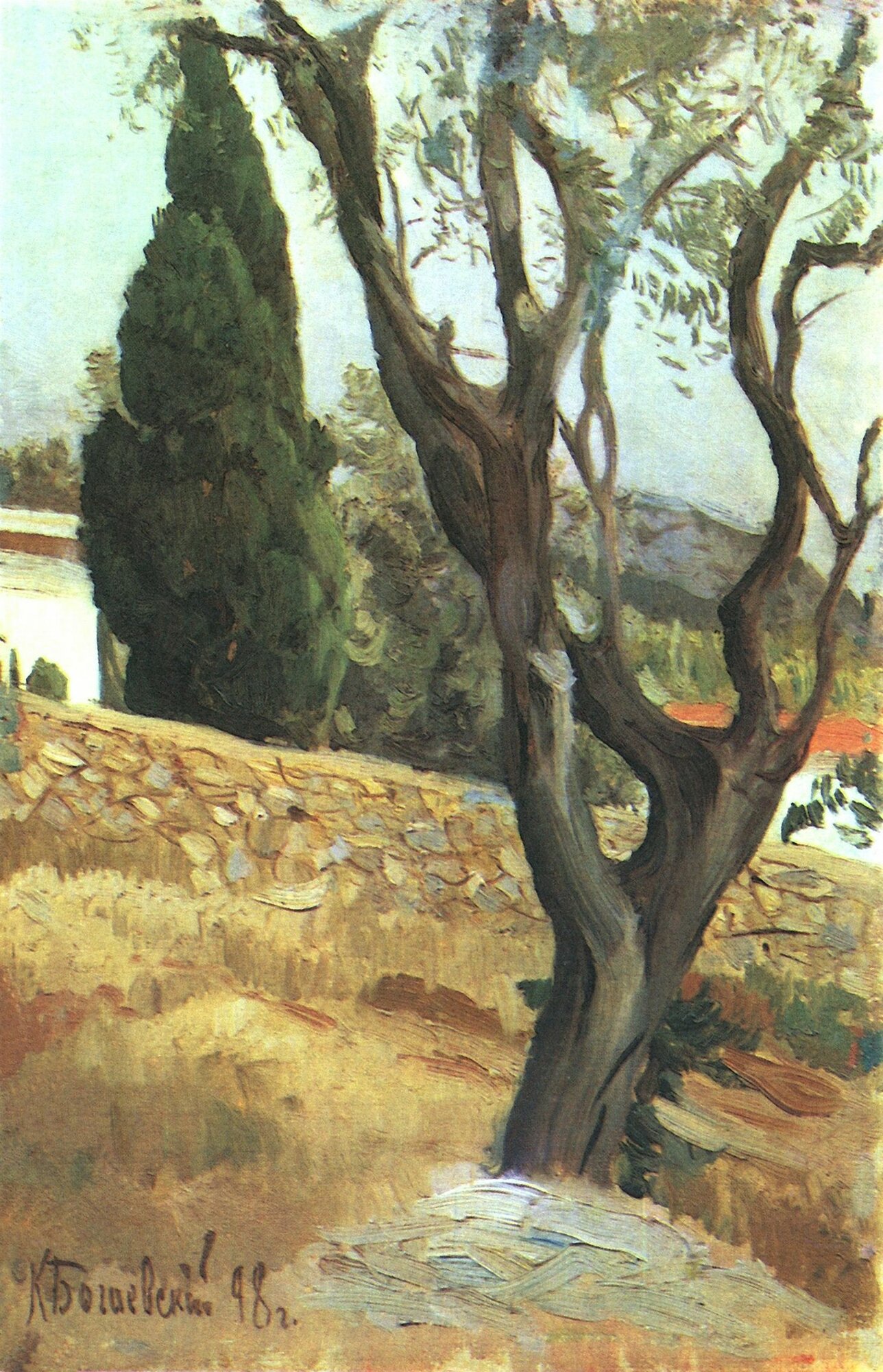 Картина Богаевского Константина Крымский пейзаж 1898 51х80 см