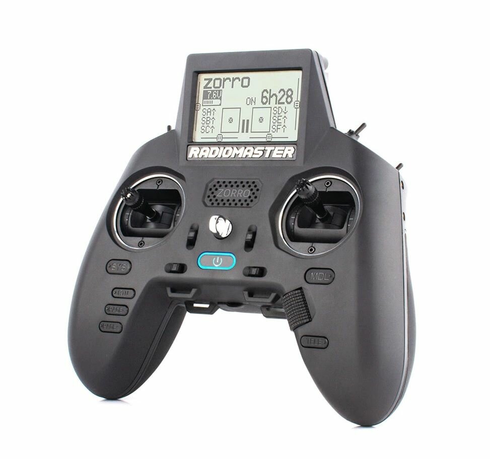 Радиоаппаратура Radiomaster "Zorro", поддержка ELRS, 16 каналов, 2 аккумулятора 18350