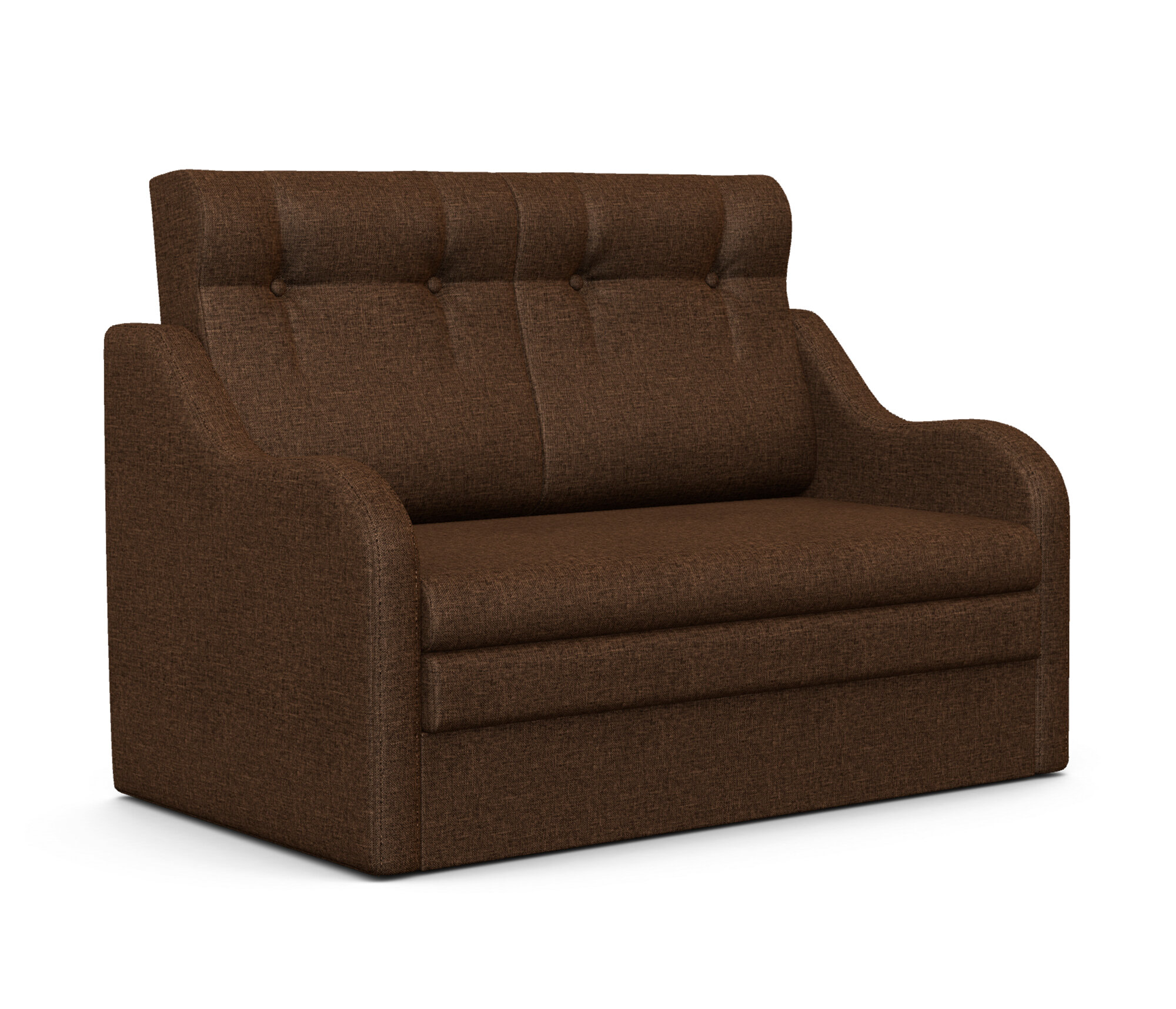 Диван-кровать Классика 2В, Малютка, раскладной, рогожка шоколадный