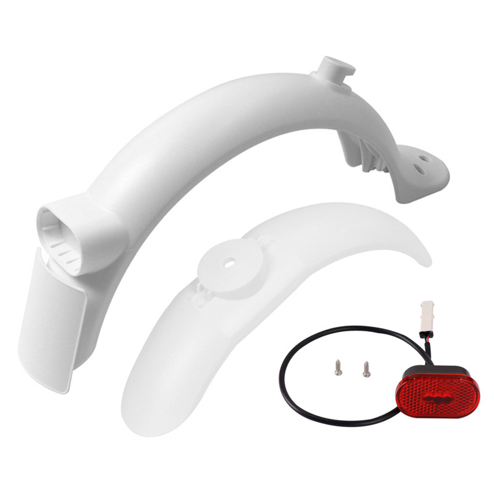 Комплект задних и передних брызговиков для электроскутера с задним фонарем, совместимый с электроскутером M365 Pro2