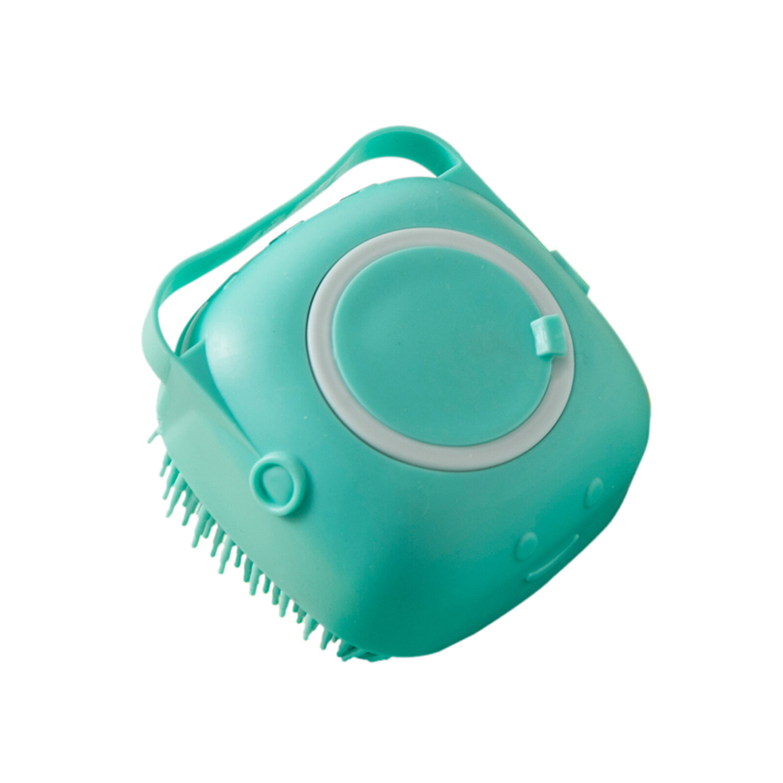 Многофункциональная щетка для домашних животных с удобной ручкой, силиконовая расческа для душа для домашних животных, кошек, собак, синий цвет