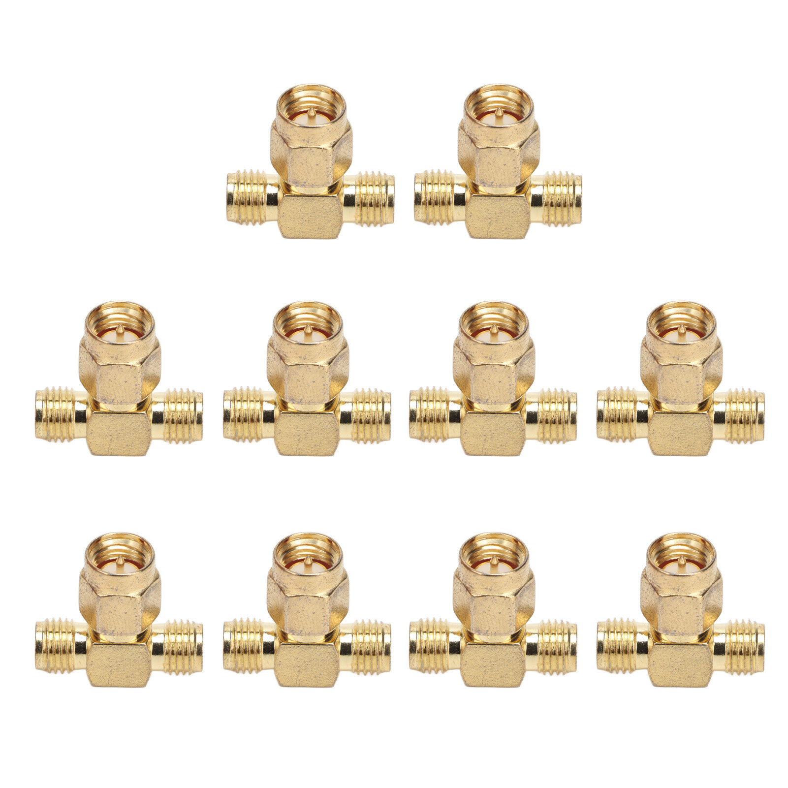 10 шт. SMA Т-образных адаптеров, широкополосные радиочастотные адаптеры OFC, коаксиальные разъемы SMA для GPS-систем.