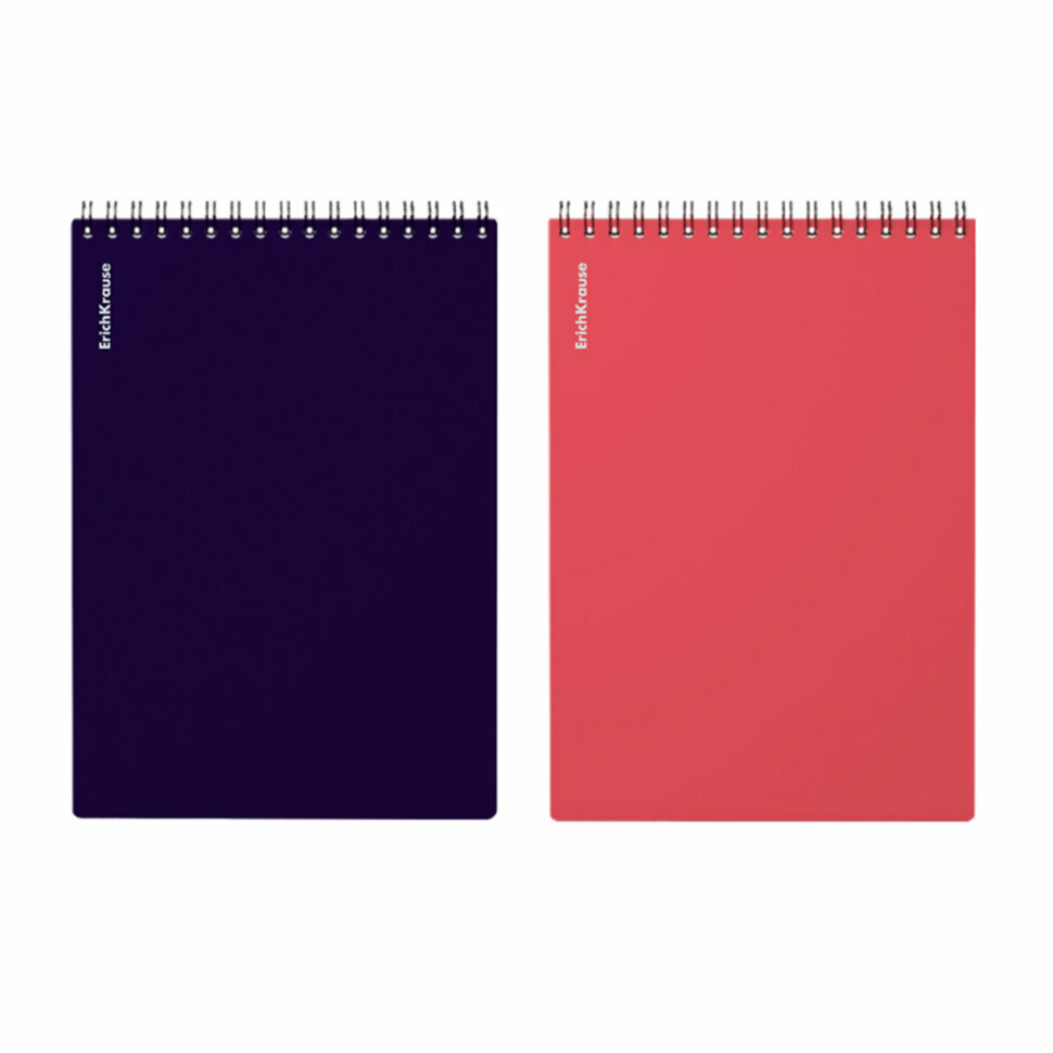 Блокнот А5 148х210 мм, 80 л, гребень, пластик, клетка, ERICH KRAUSE, "Reef", 63650, 6 штук, 117573