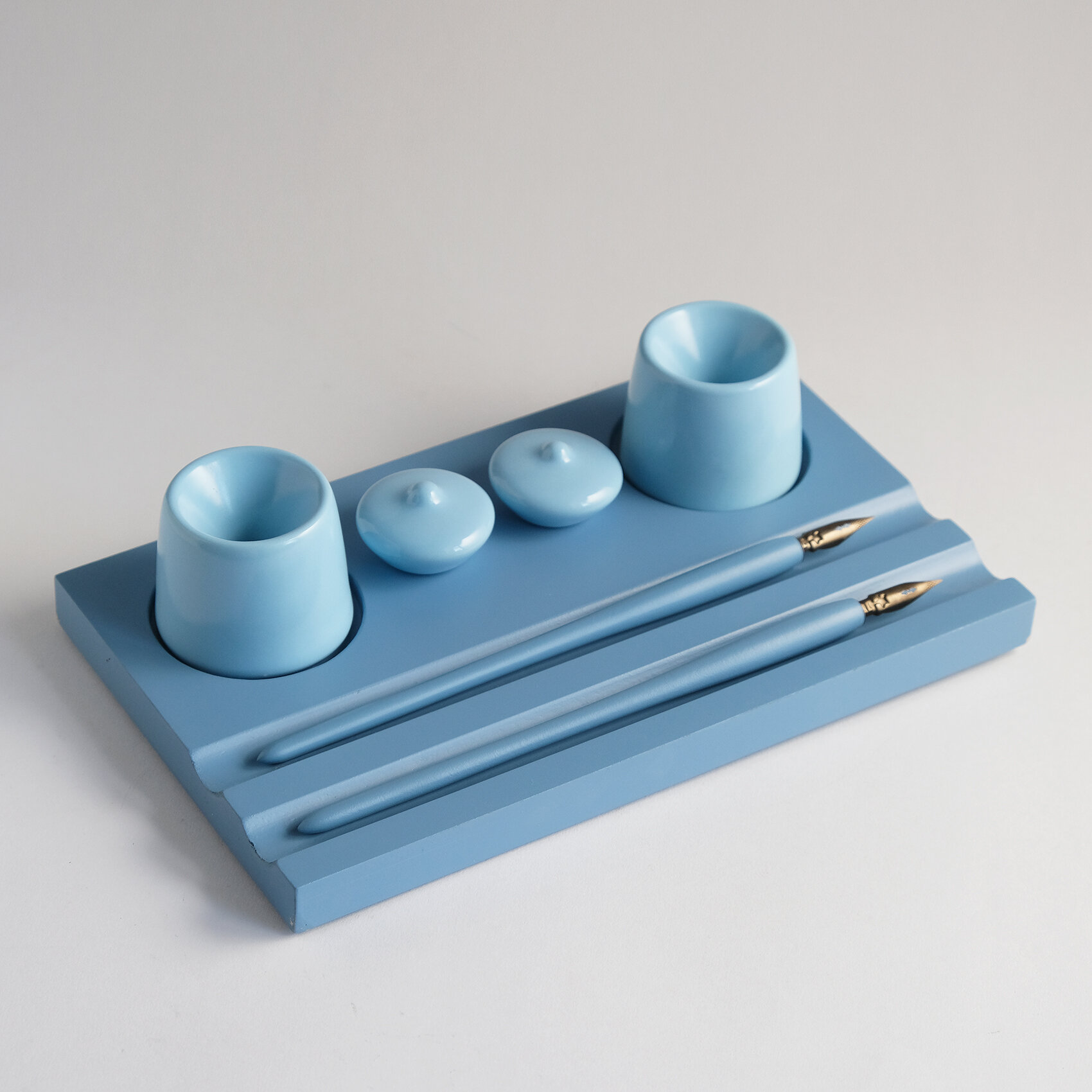 Комплект для чистописания Hill&Mill голубой (двойной) 9 предметов