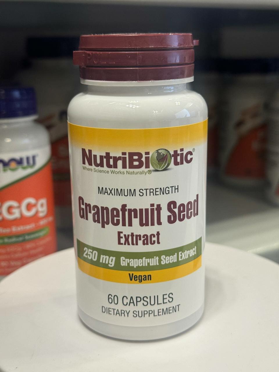 NutriBiotic Grapefruit Seed Extract 250 mg, Экстракт грейпфрута, 60 капсул