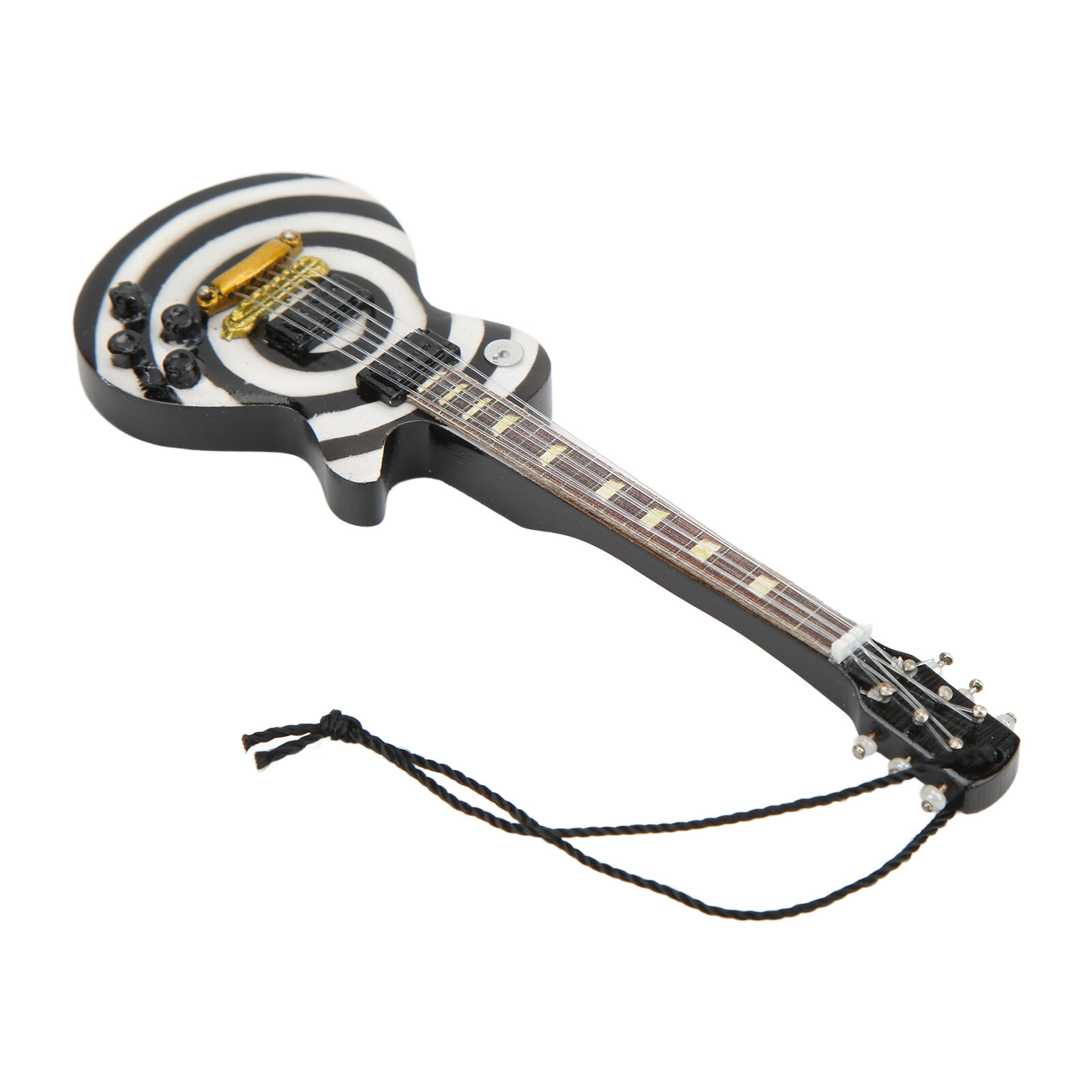 Модель гитары, изысканный внешний вид, мельчайшие детали, миниатюрная гитара из липы для украшения дома, подарок