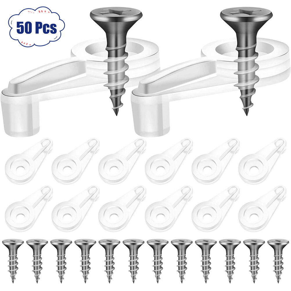 50 шт. фиксаторы для стекла, зажимы для стеклянных панелей, зеркальные зажимы, нескользящая водонепроницаемая прозрачная фиксированная пряжка