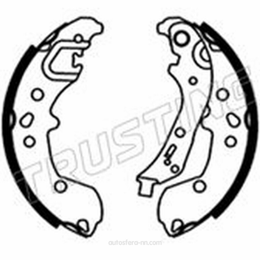TRUSTING 253720 К-т бараб. тормоз. колодок Skoda Fabia IV (PJ3, Seat Ibiza V (KJ1), VW Polo VII (AW1, BZ1) 2017-