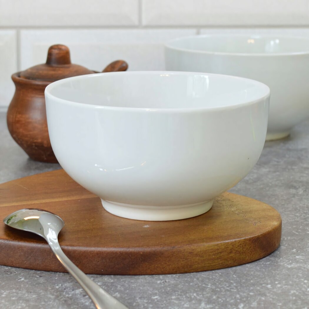 Пиала фарфоровая 850 мл, белая, форма «Универсал», серия HoReCa, диаметр 15 см