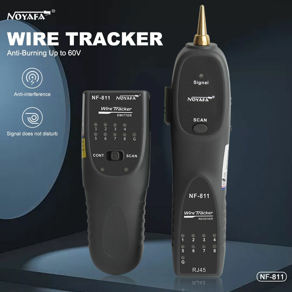 Кабельный тестер для тестирования кабеля LAN RJ45+RJ11, многофункциональный трекер.