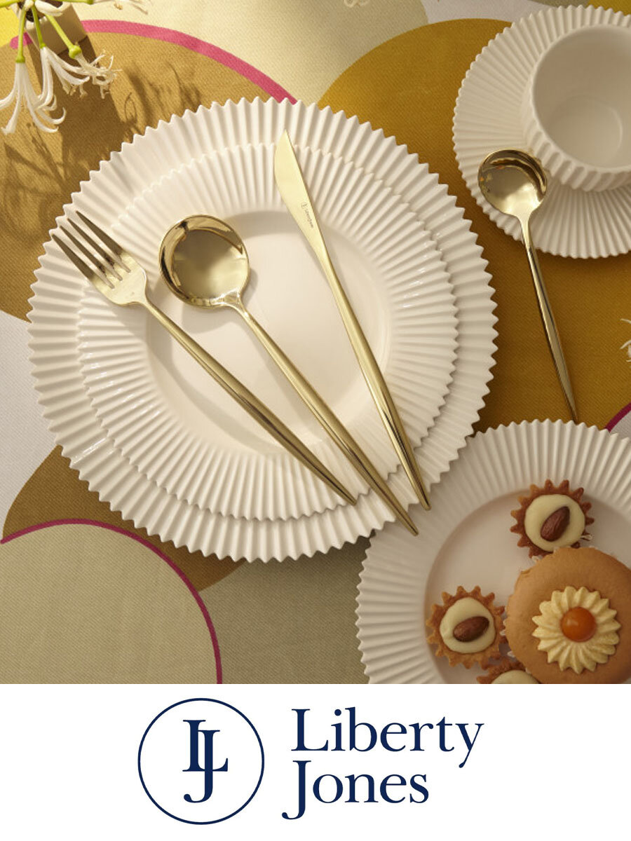 Набор столовых приборов Liberty Jones Globe 16 предметов на 4 персоны, золото