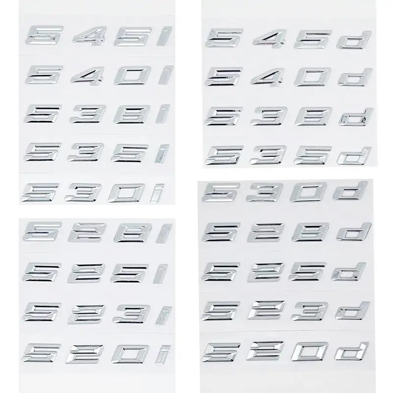 Глянцевая черная эмблема из АБС-пластика для BMW 5 серии E39 E60 E61 F10 F11 G30-520i 523i 525d 530d 530e 535d 540d 545e Наклейка с логотипом багажника