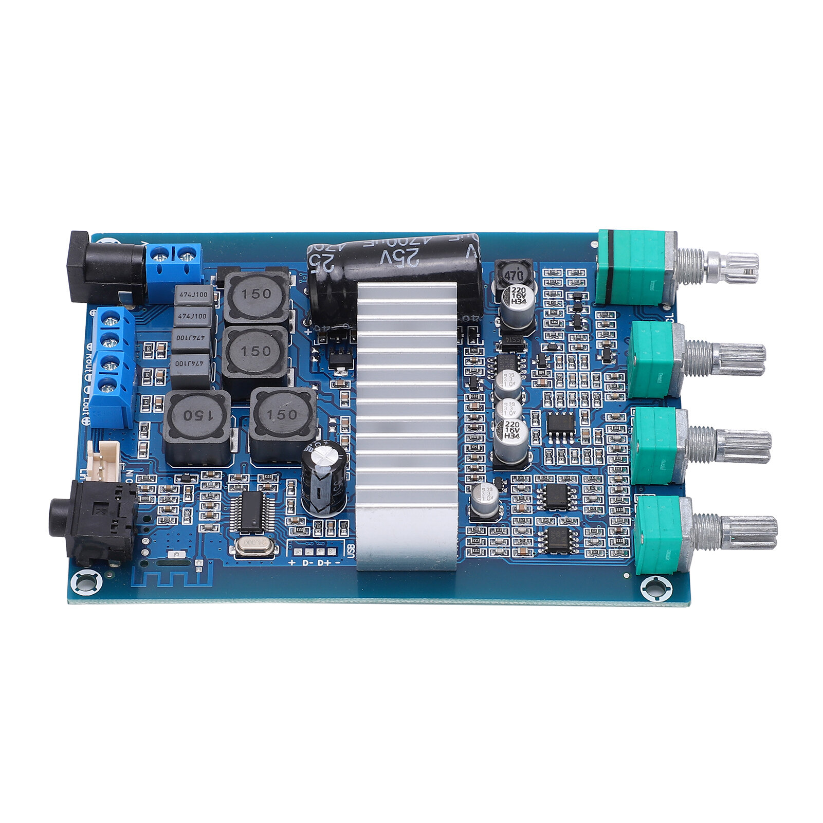 Усилитель Bluetooth TPA3116 2.0 DC 12-24V аудио стерео усилитель мощности