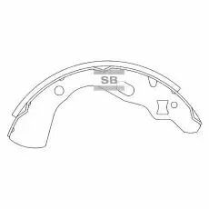Колодки тормозные барабанные задние HI-Q SA049