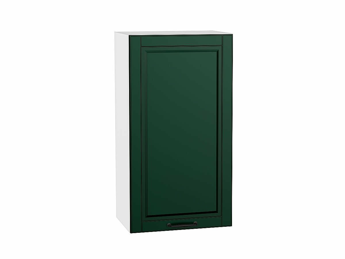 Шкаф верхний с 1-ой дверцей Дублин, цвет фасада Special Green, цвет каркаса Белый, 920/500/318 мм