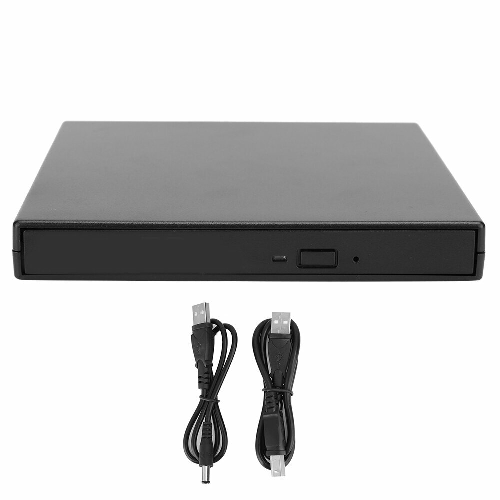 Внешний оптический привод usb 2 . 0 с высокой скоростью портативный dvd рекордер для ноутбука черный