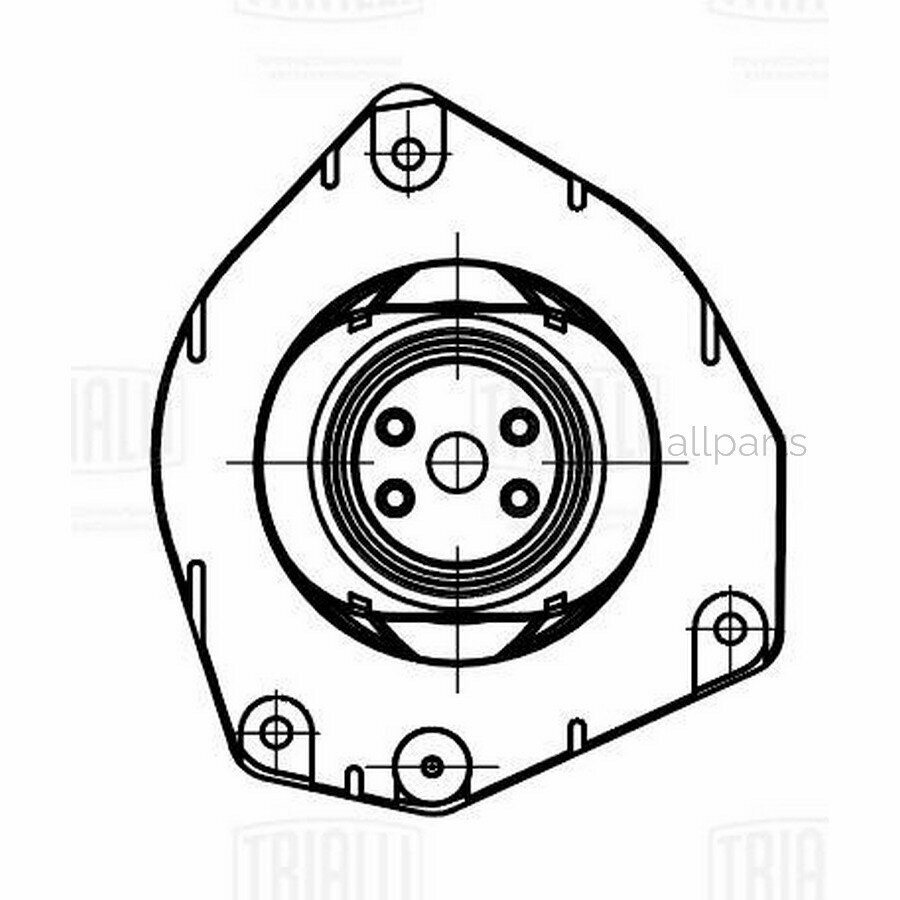 TRIALLI SA 0950 Опора амортизатора RENAULT MEGANE II (02-)/SCENIC II (03-) пер. (с подшип.)