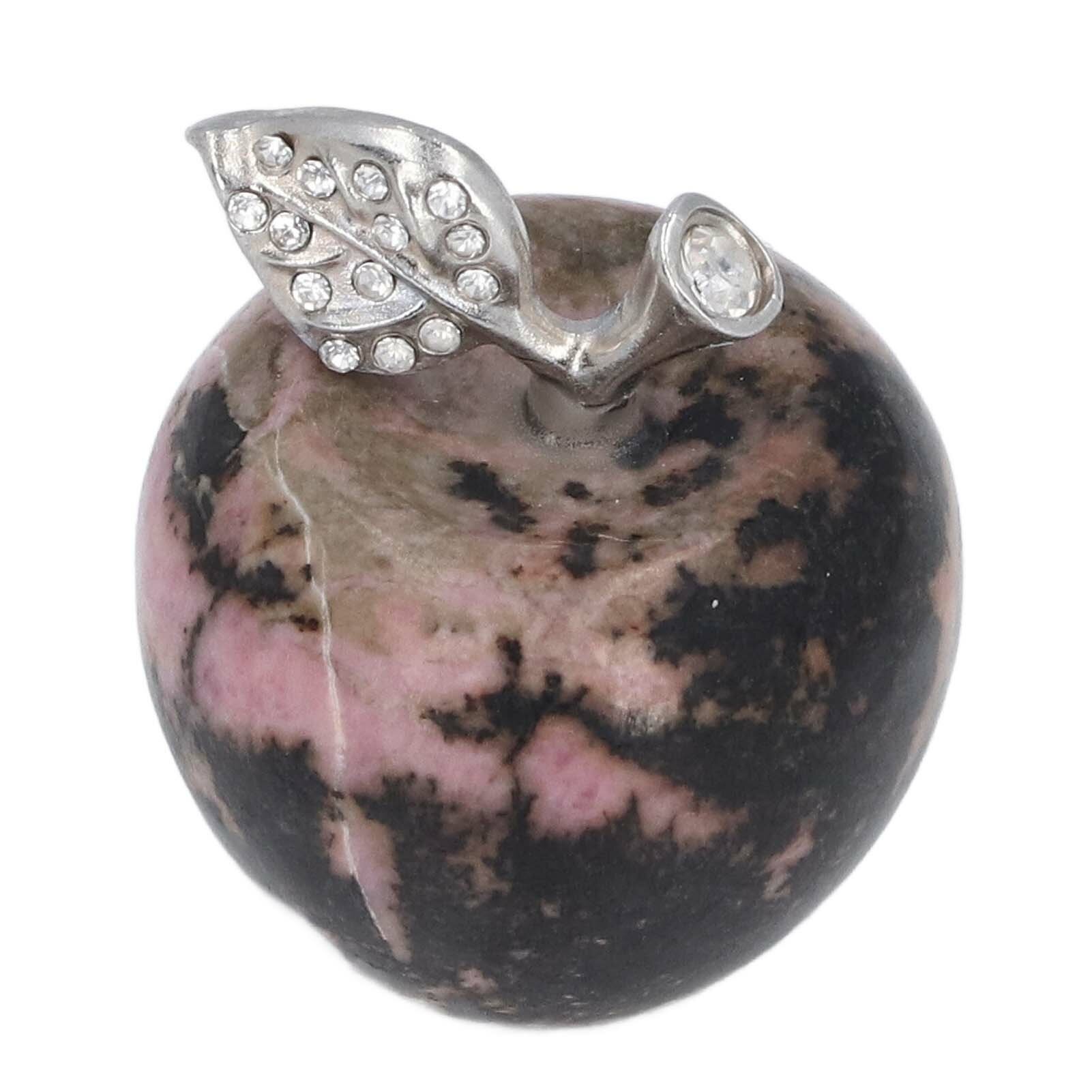 Статуэтка яблока, пресс-папье, каменная статуэтка яблока для свадьбы, дня рождения, Рождества, украшения дома, красная полосатая