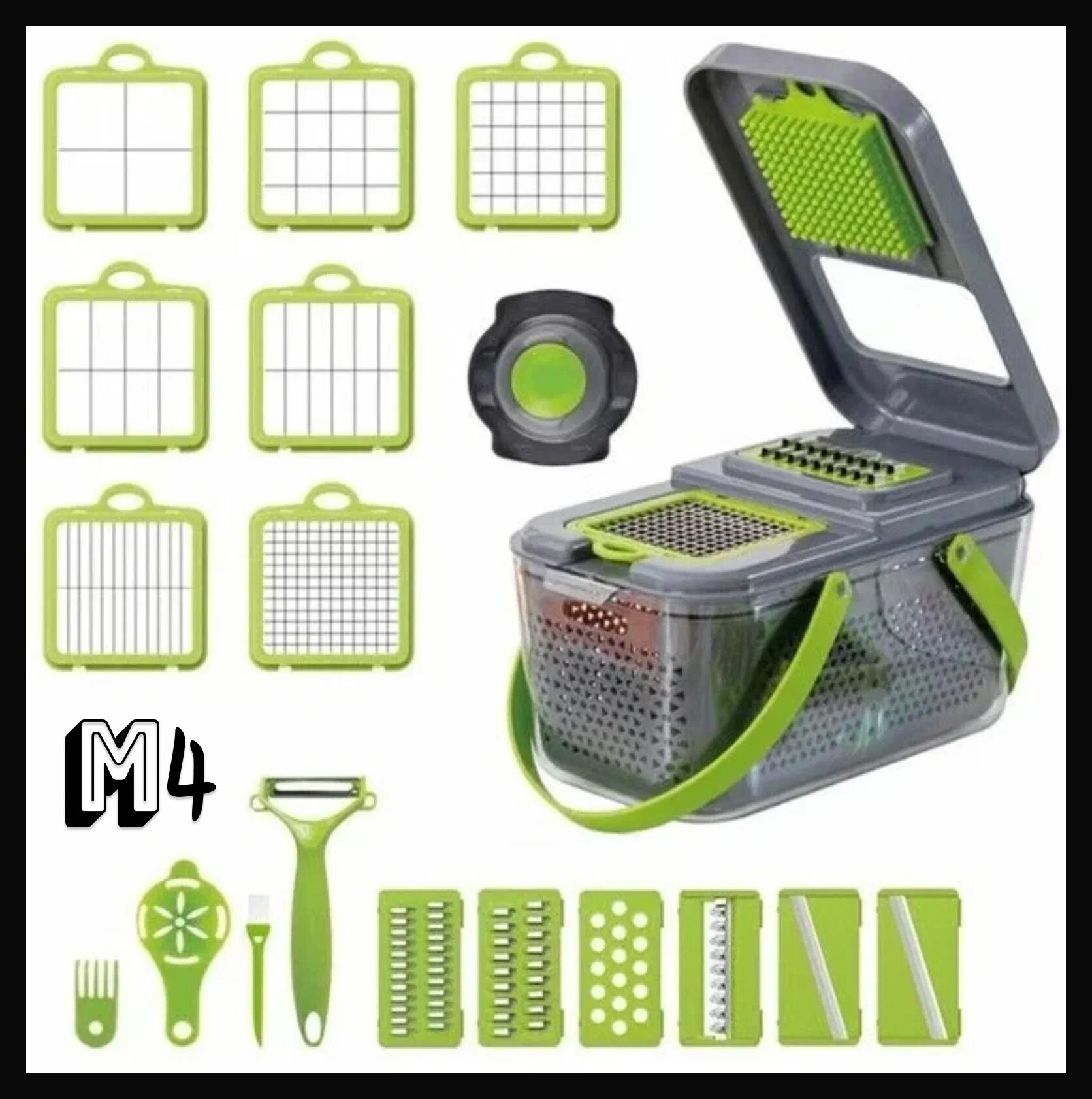 Многофункциональная овощерезка, терка для овощей ручная 22 в1