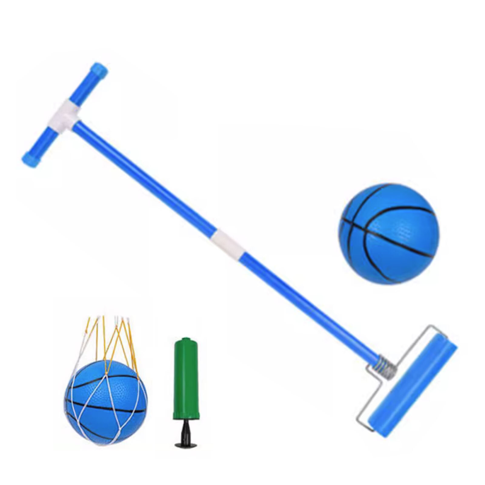 Детский интерактивный набор для катания мячей, предназначенный для спортивных тренировок и игр на открытом воздухе, синий.