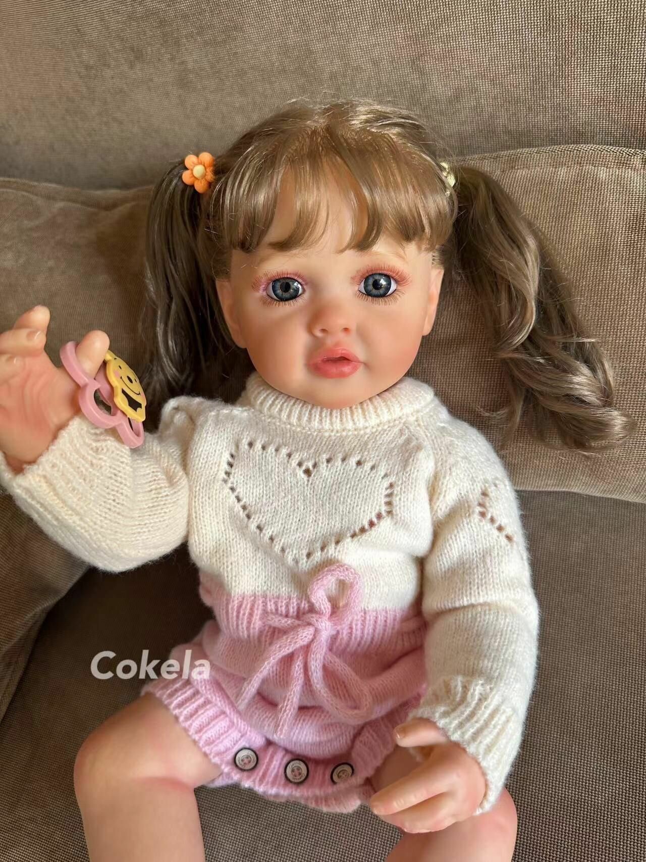 Кукла реборн силиконовая 55см Cokela Силикон для всего тела /девушка -hz