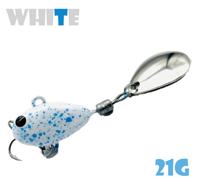 Блесна Тейл-Спиннер для рыбалки Uf-Studio Hurricane 21g #White
