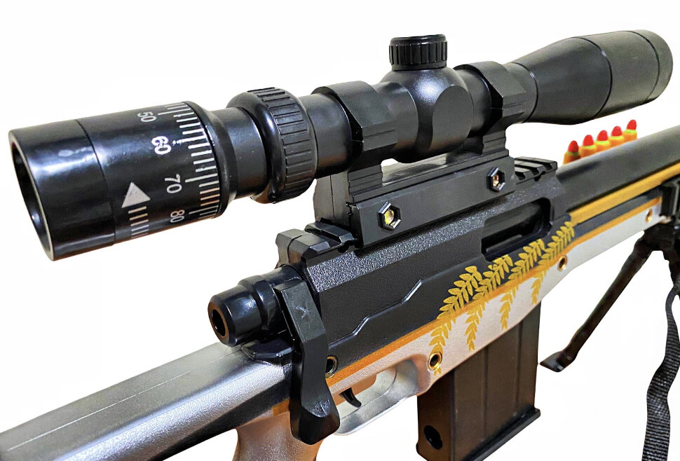 Ружье детское (гильзы) AWM/AWP синий, снайперская винтовка с выбросом гильз