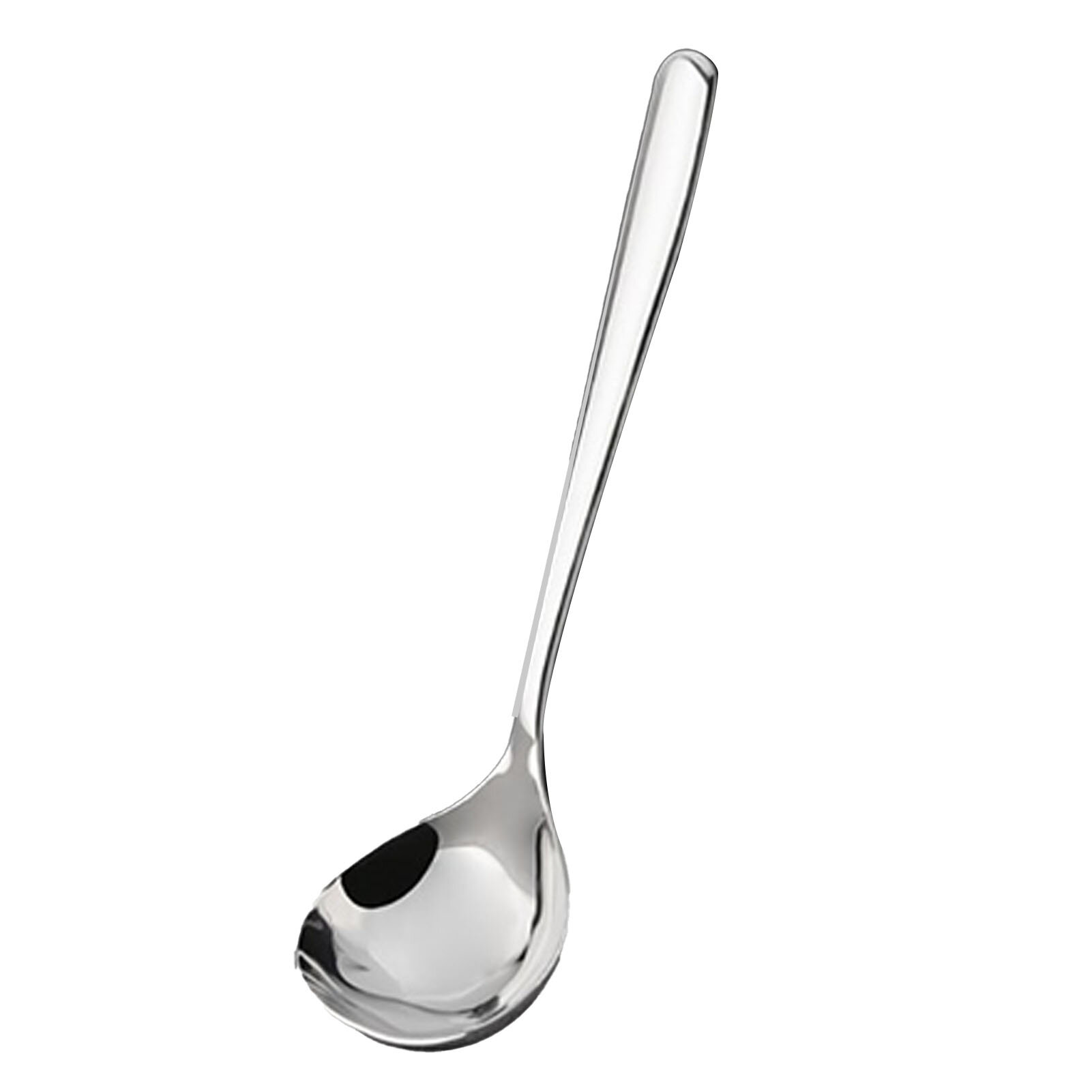Ложка для супа из нержавеющей стали с большой круглой головкой, глубокий дизайн, легко моется для пищевых ингредиентов