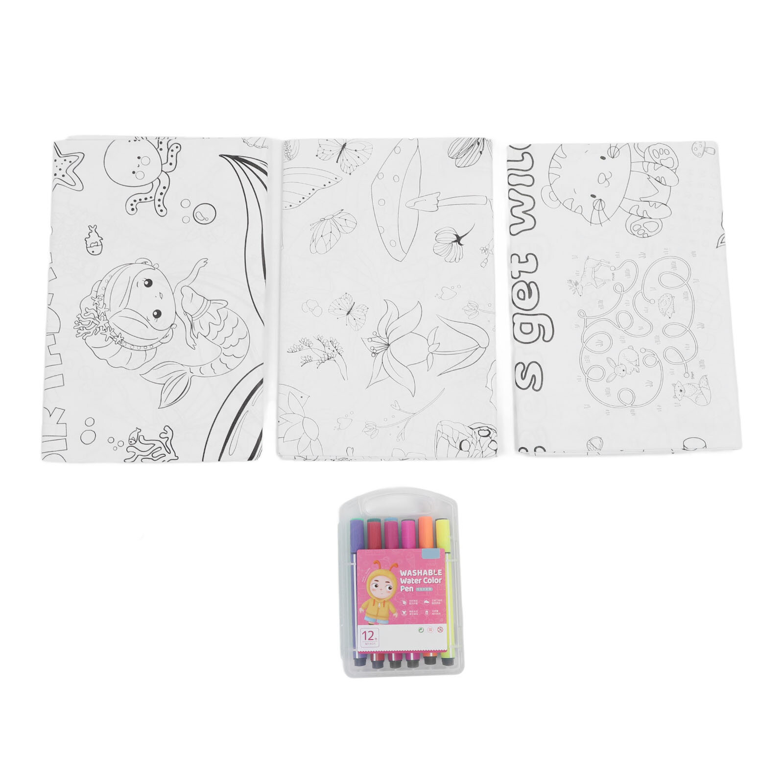 Детский свиток с граффити, обучающий набор для рисования и раскрашивания граффити своими руками, рулон цветной бумаги с цветными карандашами для малышей.