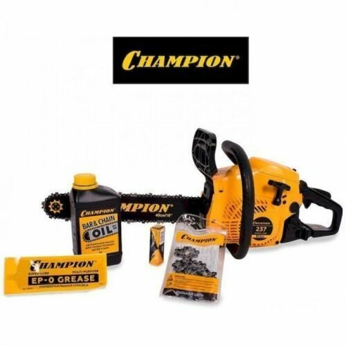 Бензопила цепная Champion 237-16 + цепь, масло, свеча
