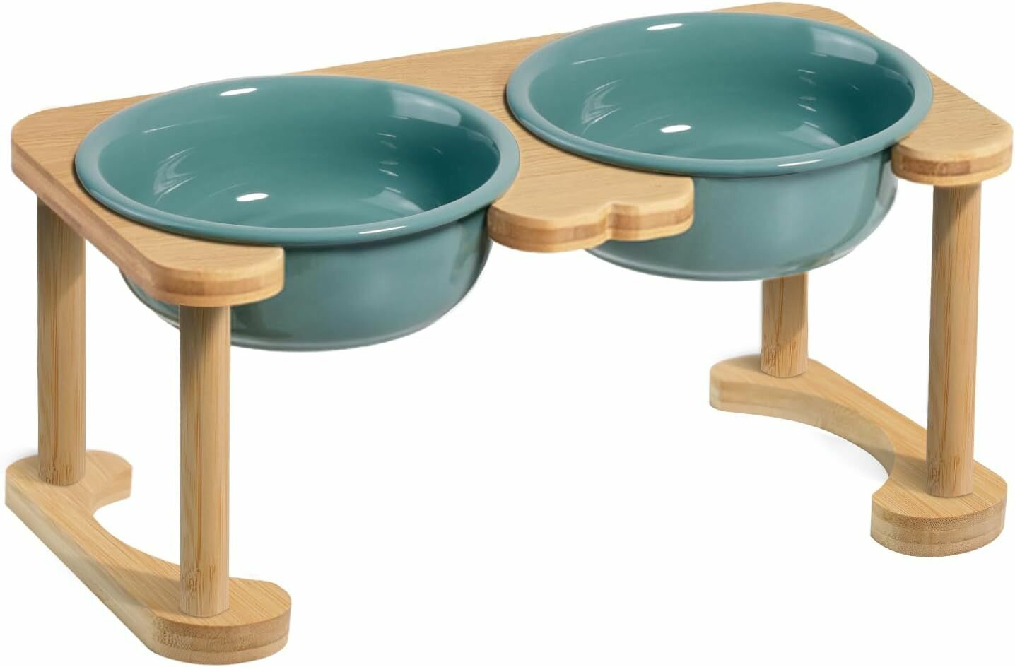 Керамическая миска для собак на возвышении с нескользящим держателем, лоток для кормления домашних животных