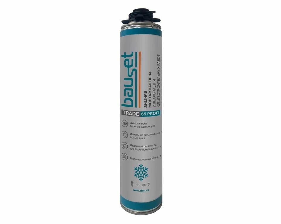 Пена монтажная профессиональная Bauset TRADE 65 PROFI, зимняя (-18C)