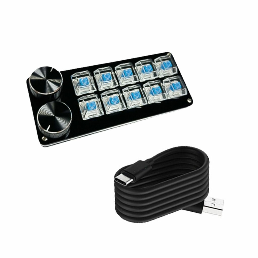 Программируемая механическая клавиатура с макрокнопками и 2 ручками